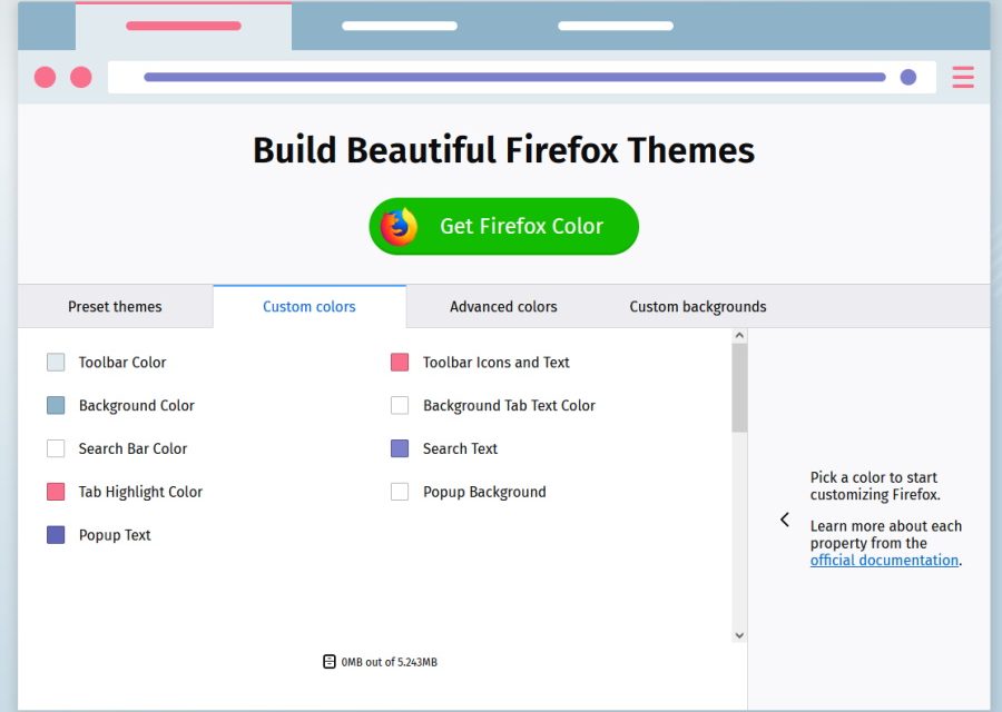 Firefox Color – сервис позволяющий создать оттенки для своей темы оформления браузера | forNote.net